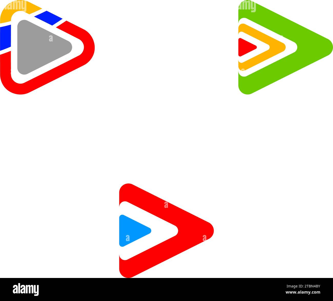 Set of Play logo vector illustration template Stock Vector Image & Art ...