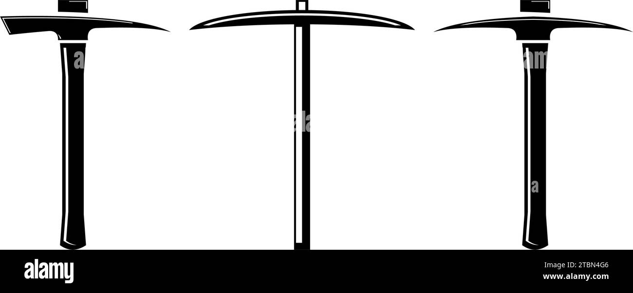 Set Of Pickaxe Logo, Minning Equiptment Logo Stock Vector Image & Art ...