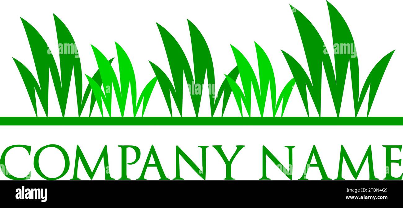 Grass Logo Design Template Stock Vector Image & Art - Alamy
