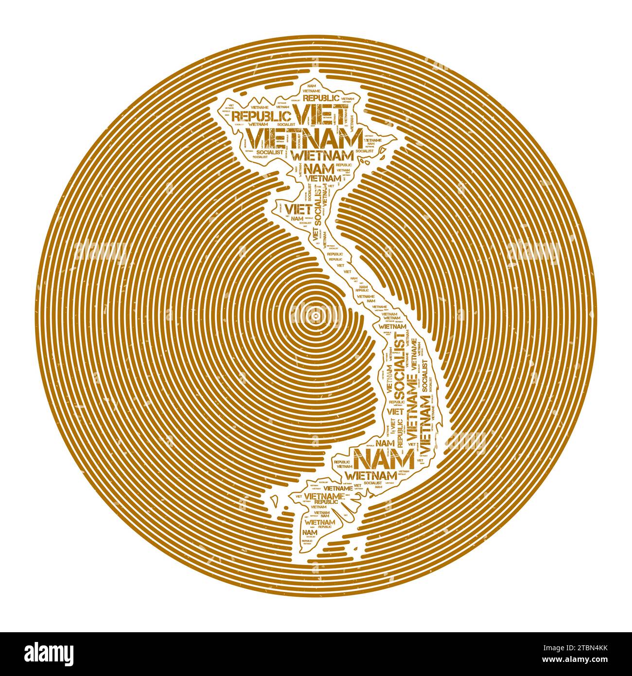 Vietnam vector image. Country round logo design. Vietnam poster in ...
