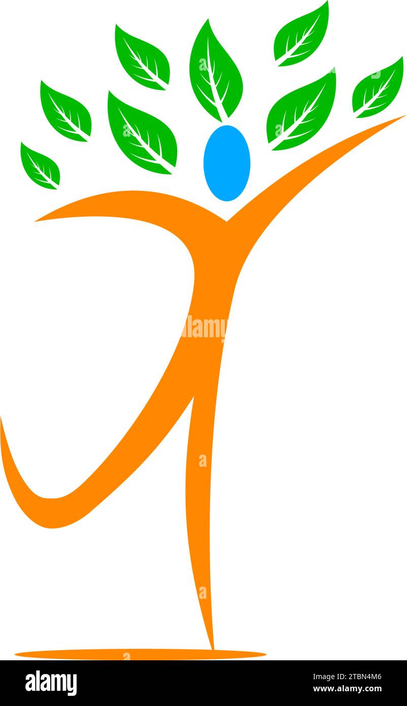 Human Leaf Logo Stock Vector Image & Art - Alamy