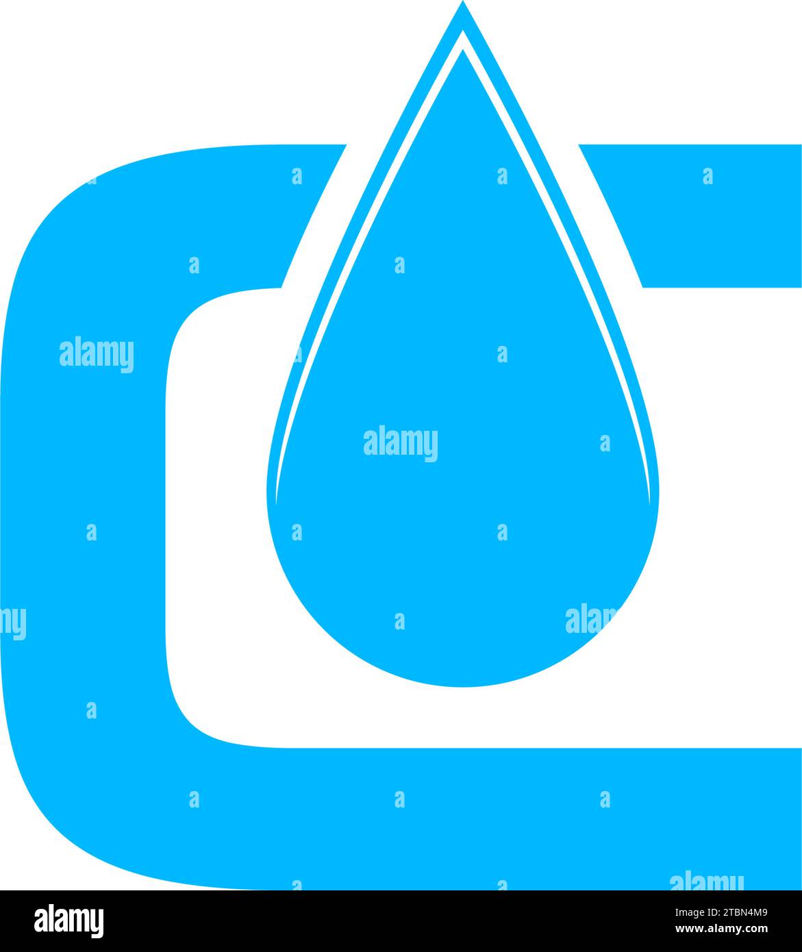 Letter c drop logo vector vectors Cut Out Stock Images & Pictures - Alamy