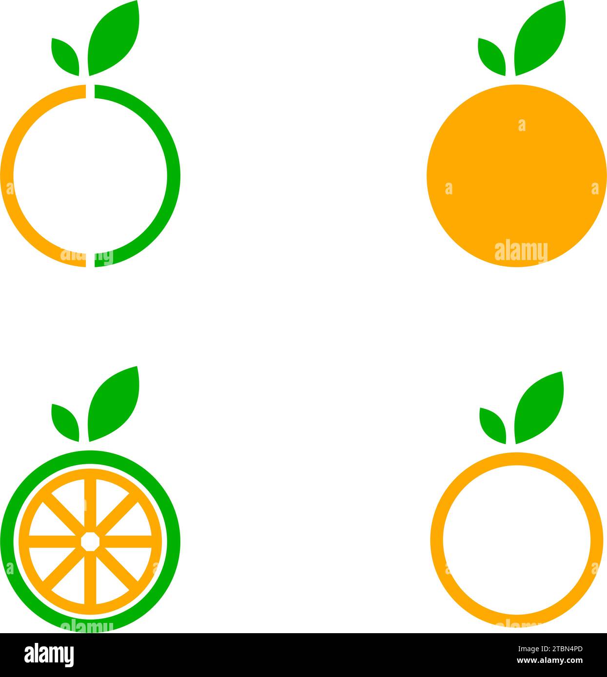 Set Of Orange Logo Design Vector Icon Illustration Design Stock Vector ...