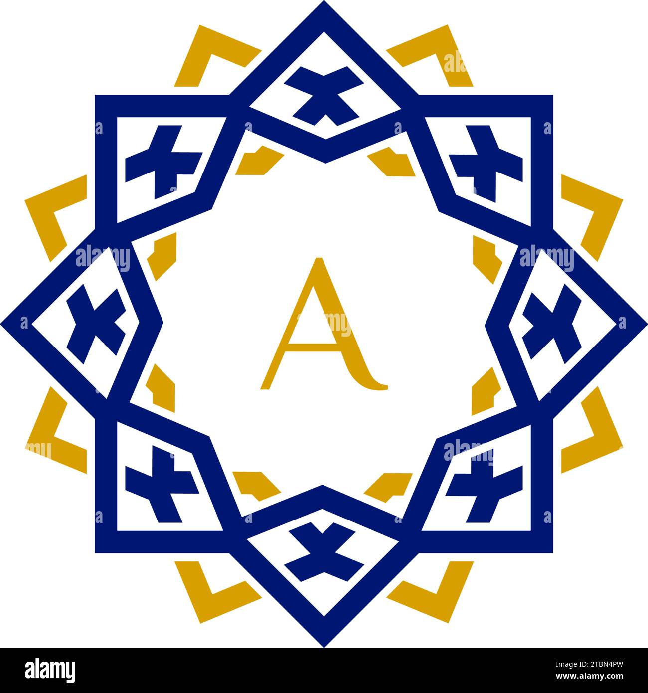 Initial letter a with crown design Cut Out Stock Images & Pictures - Alamy