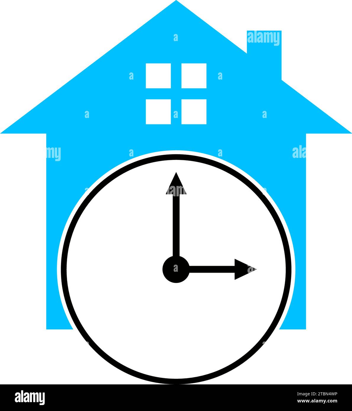 Time House Icon Logo Design Element Stock Vector Image & Art - Alamy