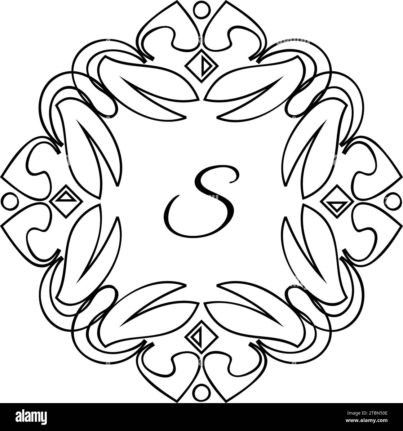 S Letter logo, Monogram Design Elements, Line Art Logo Design Stock ...