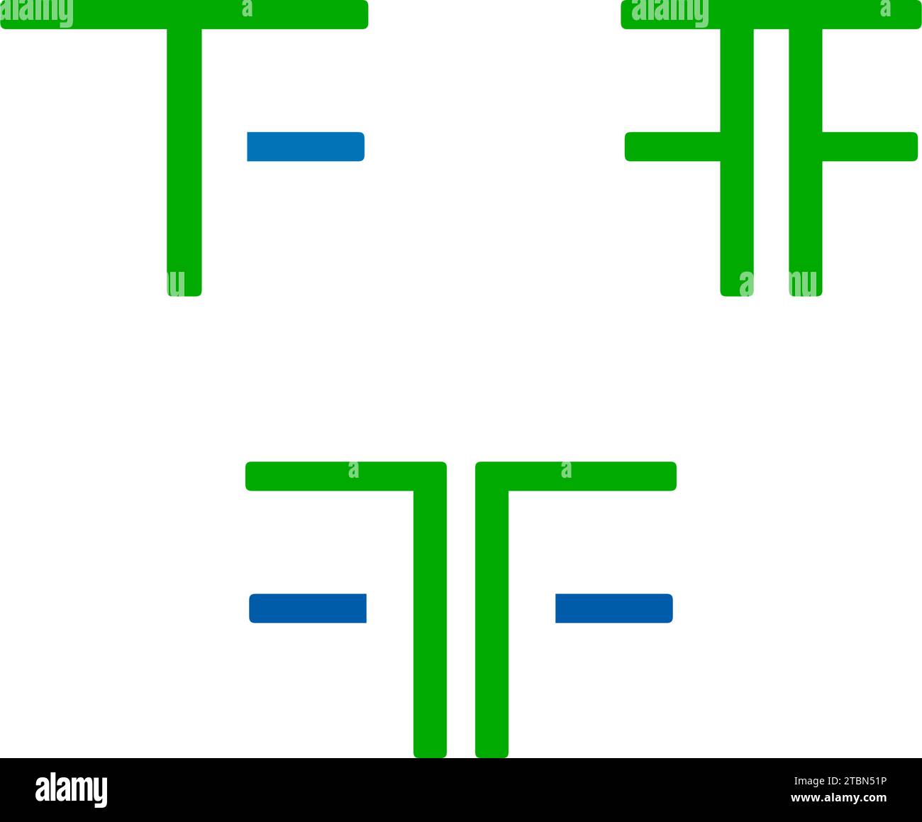 Set Of Initial Letter TF Logo Template Design Stock Vector Image & Art ...