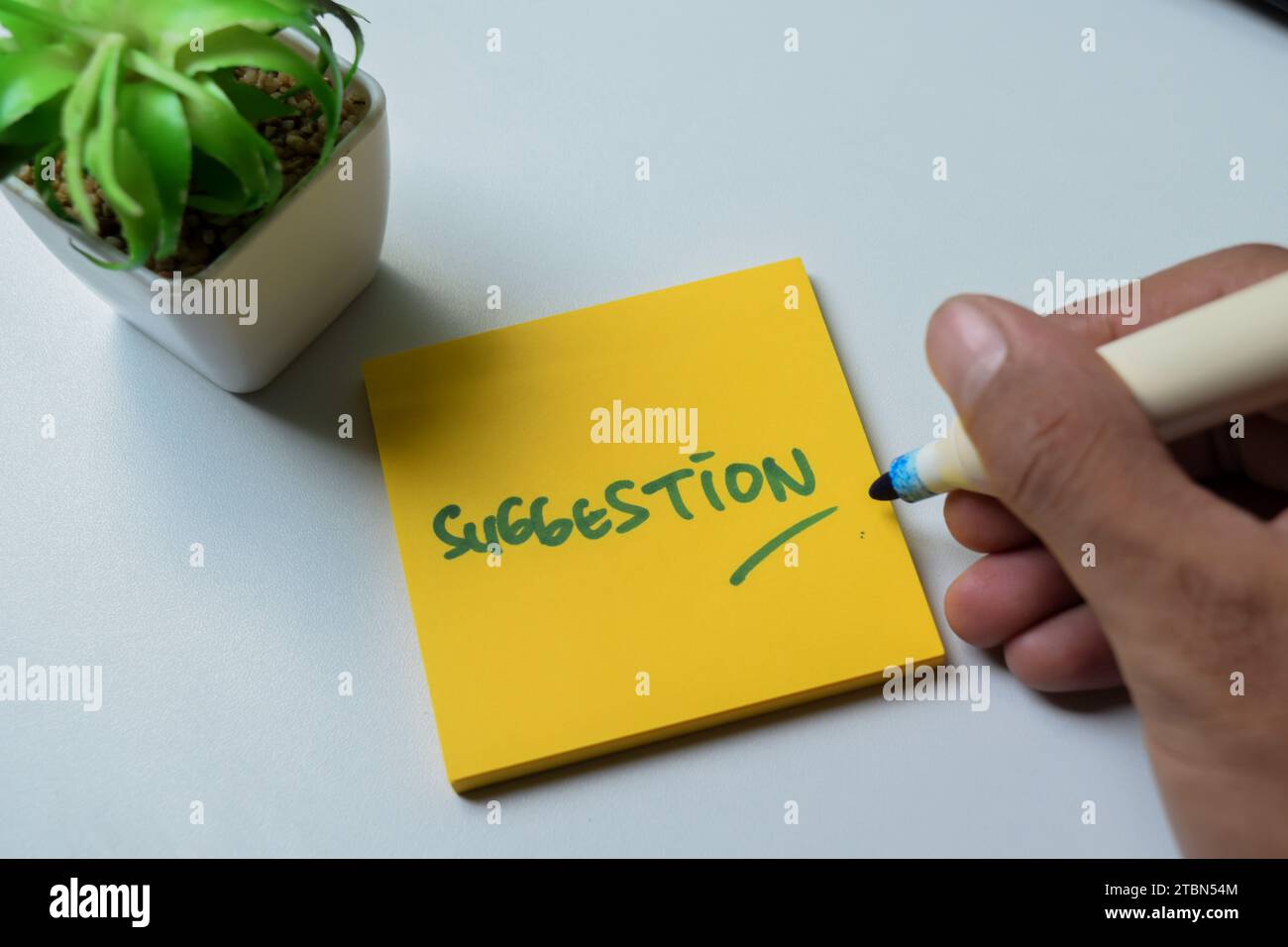 Concept of Suggestion write on sticky notes isolated on white ...