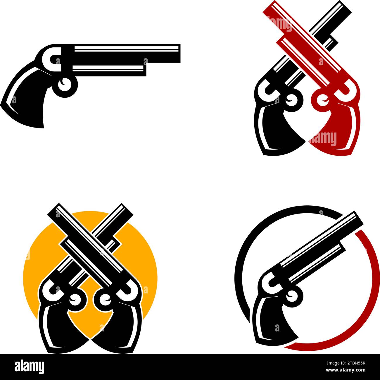 Set of Guns logo template Stock Vector Image & Art - Alamy