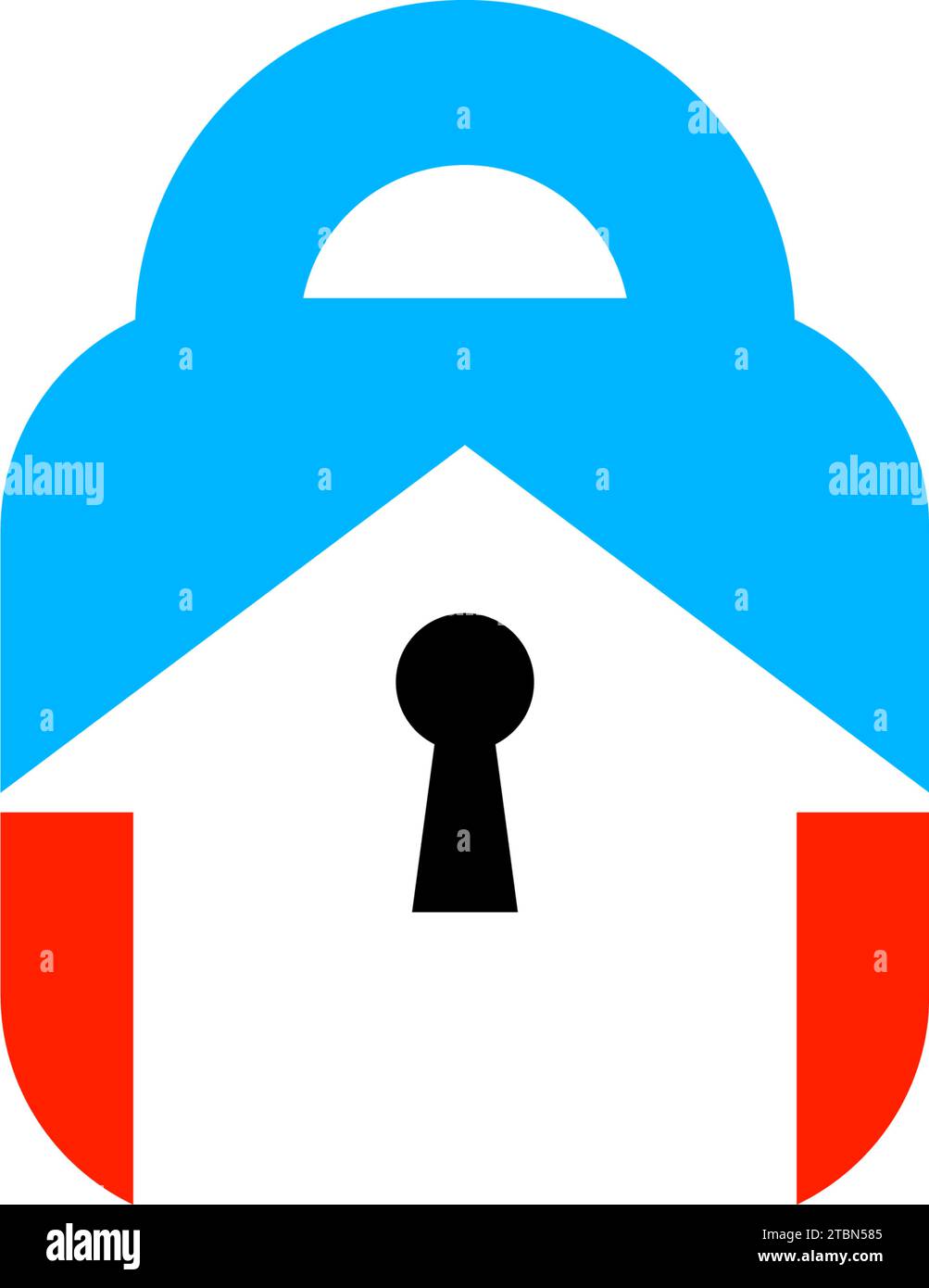 Security House Lock Icon Logo Design Element Stock Vector Image & Art ...