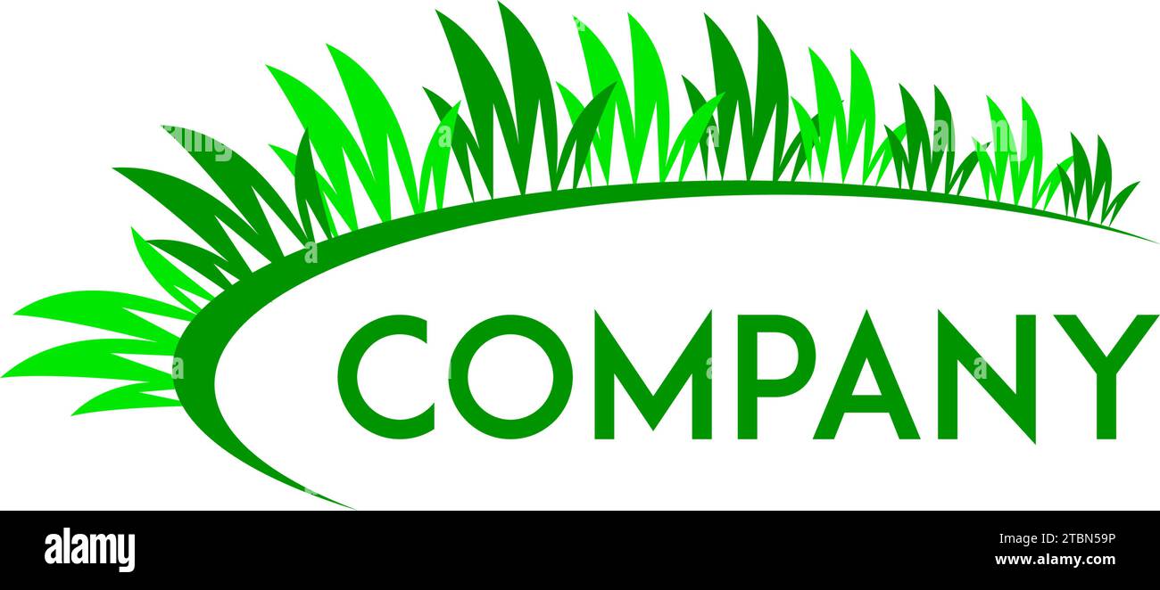 Grass Logo Design Template Stock Vector Image & Art - Alamy
