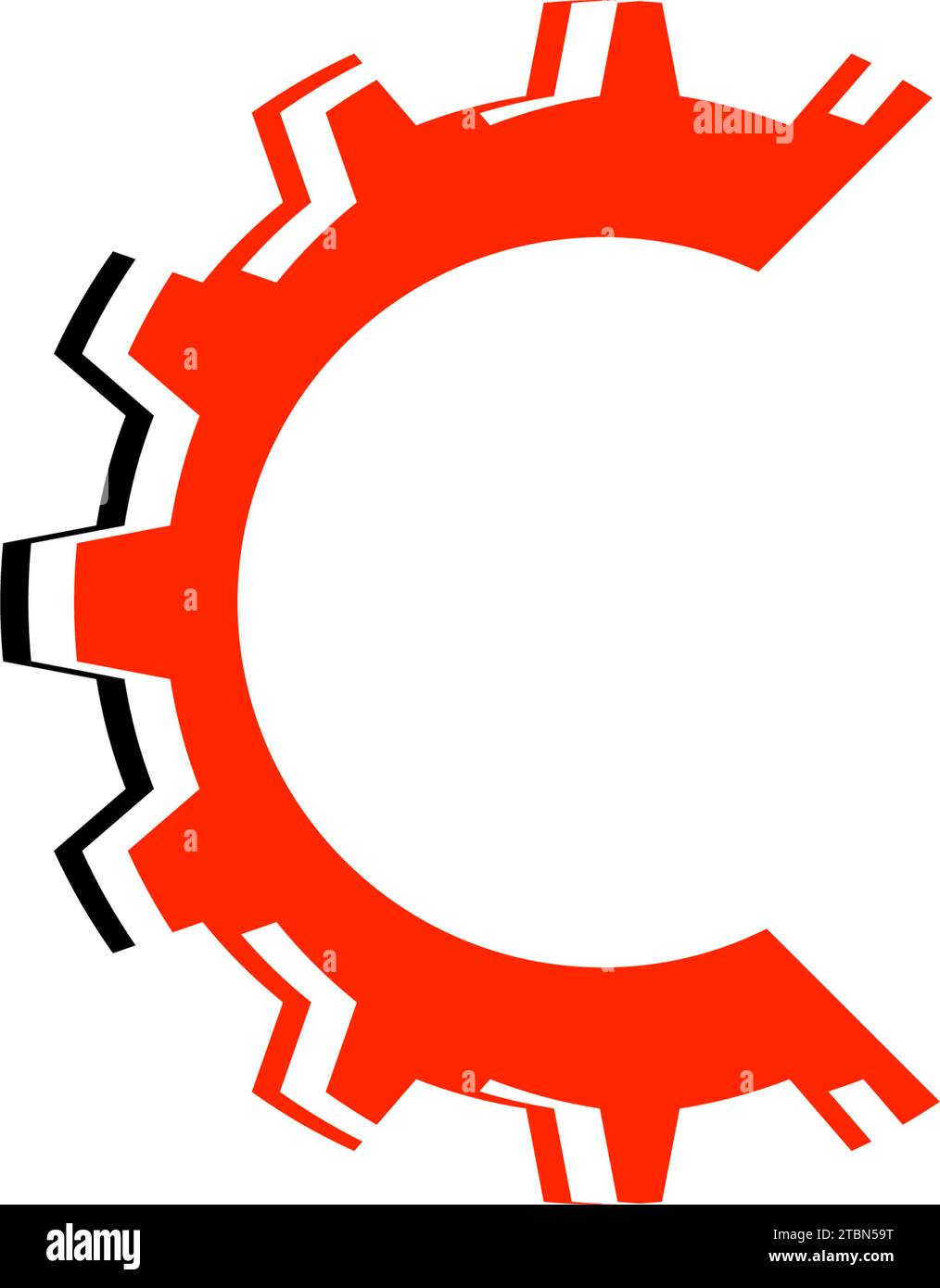 c letter gear icon vector logo template Stock Vector Image & Art - Alamy