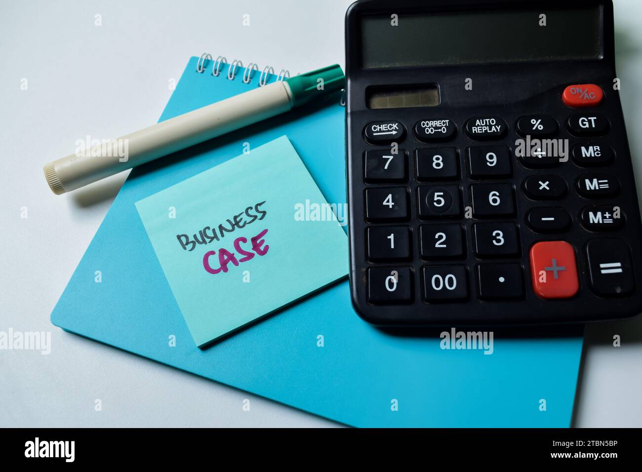 Concept of Business Case write on sticky notes isolated on white ...