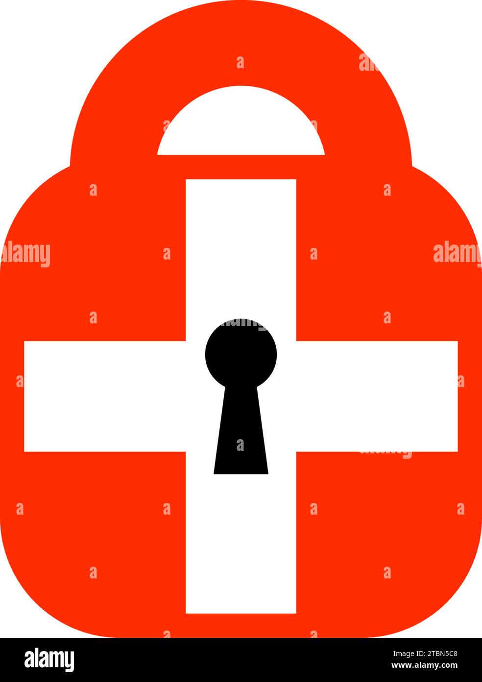 Medical Security Lock Icon Logo Design Element Stock Vector Image & Art ...