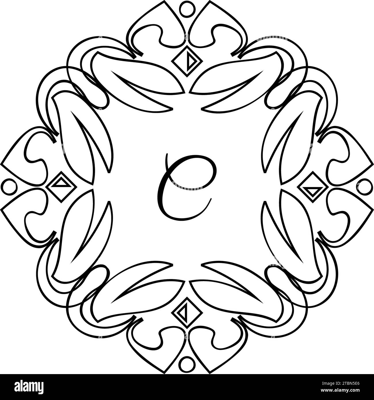 C Letter logo, Monogram Design Elements, Line Art Logo Design Stock ...