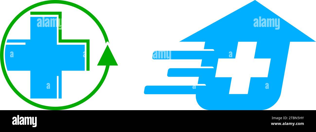 Set Of Fast Medical Logo Design Template Stock Vector Image & Art - Alamy