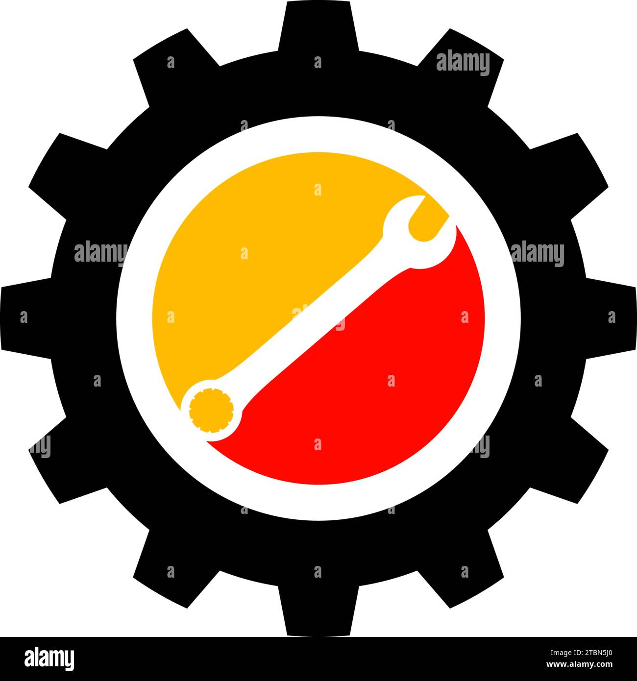 Gear and wrench vector logo template Stock Vector Image & Art - Alamy