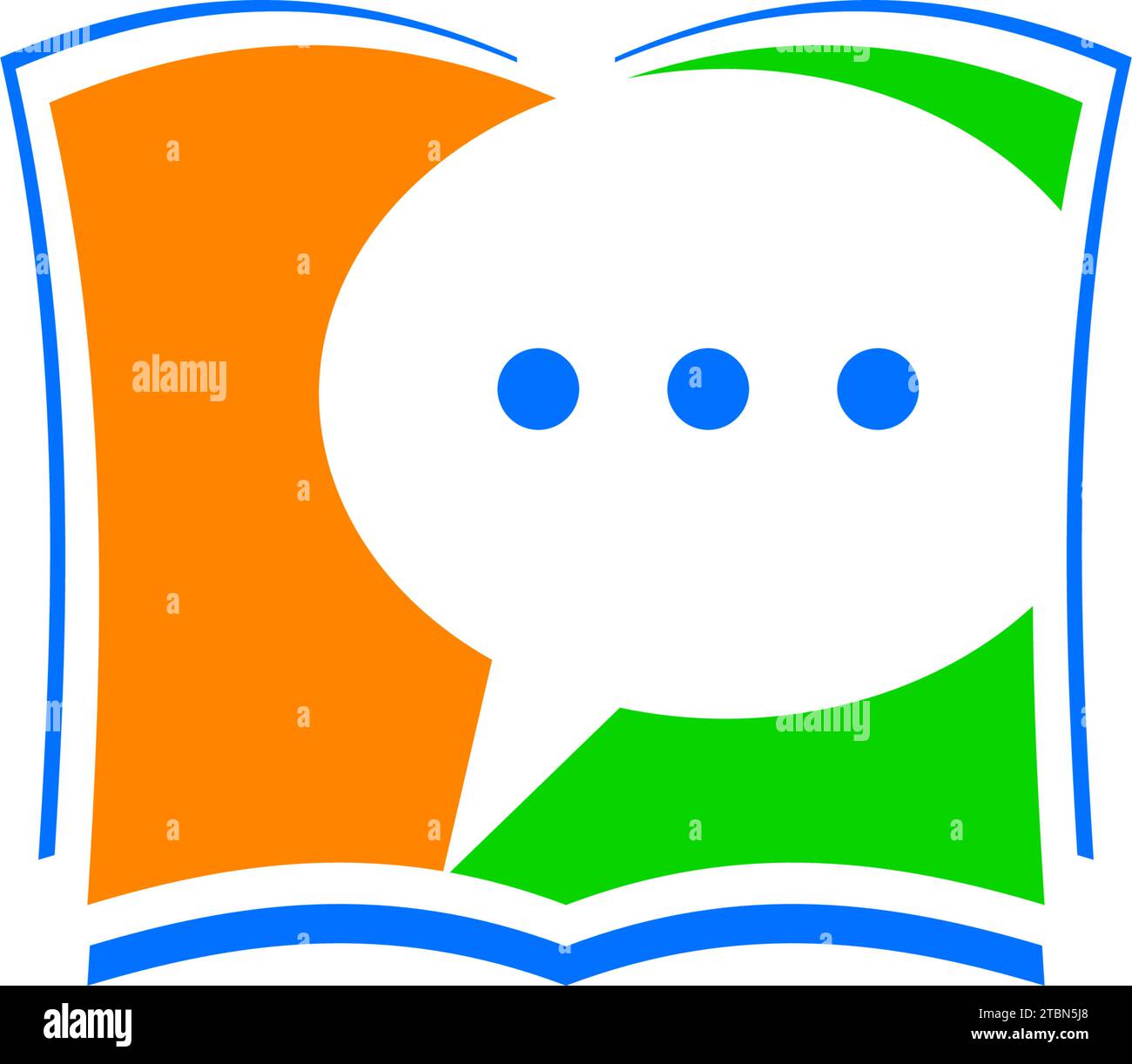 Book Chat Logo Template Design Stock Vector Image & Art - Alamy