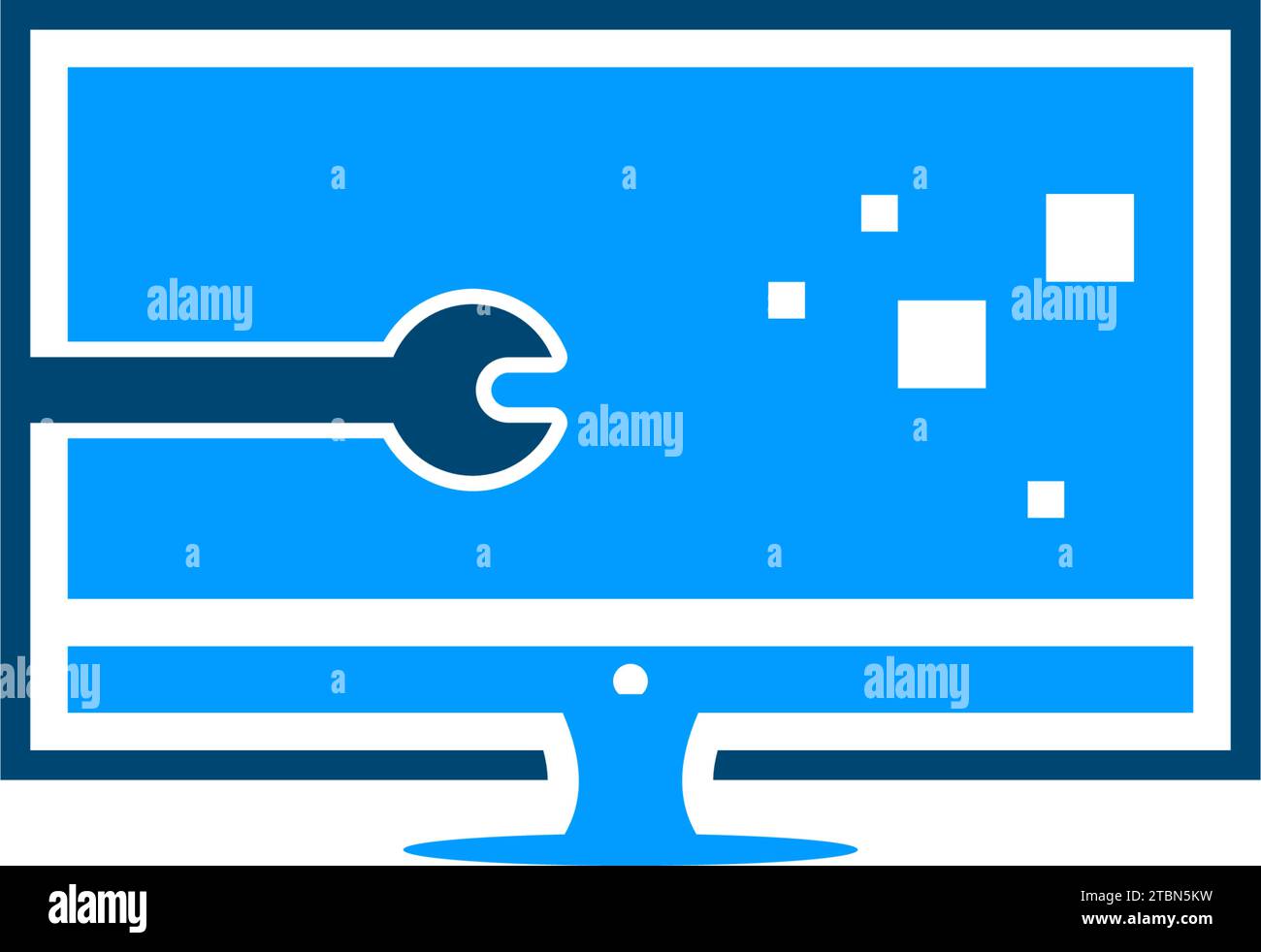 Computer Repair, Digital Computer Logo Template Stock Vector Image & Art - Alamy