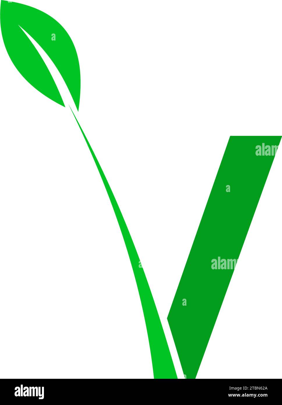 Letter V Green Leaf Logo Design Element Stock Vector Image & Art - Alamy