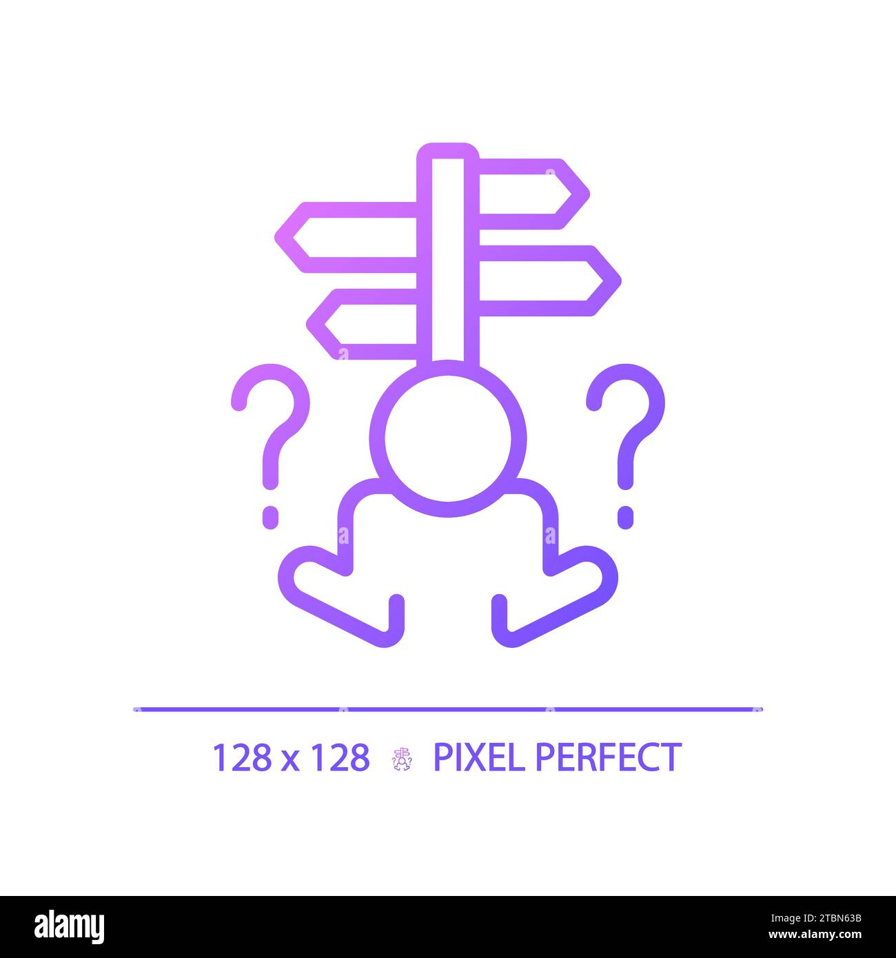 2D thin linear simple gradient indecisiveness icon Stock Vector Image ... 2D thin linear simple gradient indecisiveness icon Stock Vector Image ...