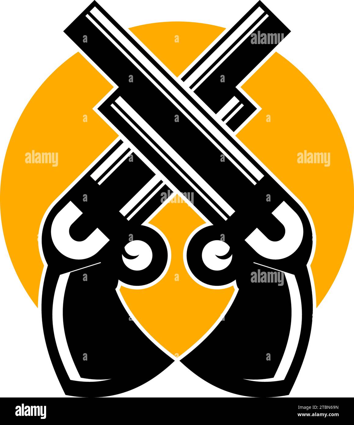 Guns logo template Stock Vector Image & Art - Alamy