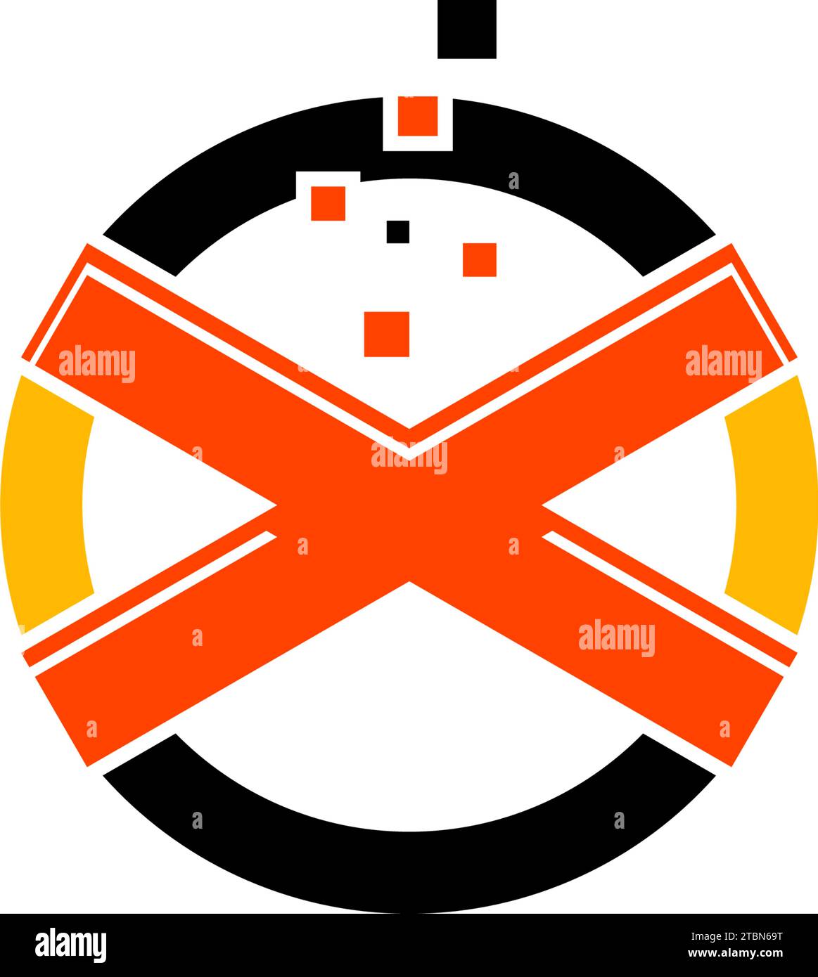 Digital Letter X Pixel Icon Logo Design Element Stock Vector Image ...