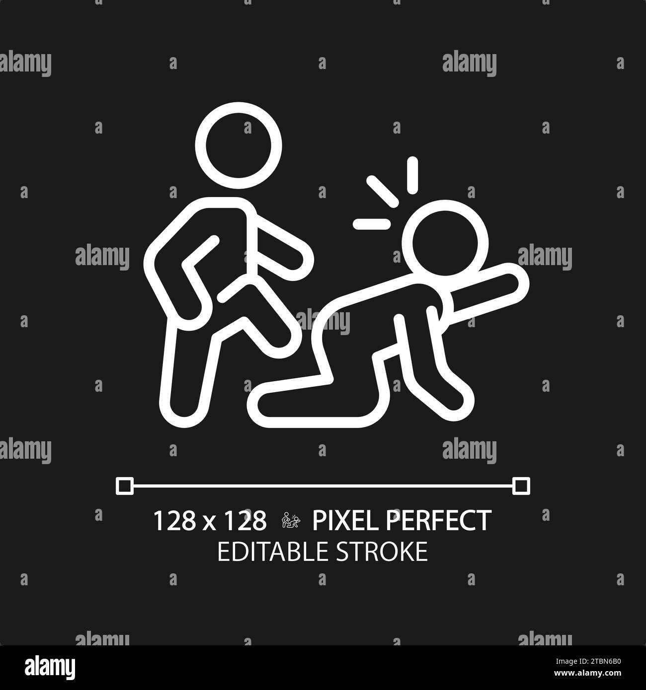 2D thin linear simple white abandonment icon Stock Vector Image & Art ...