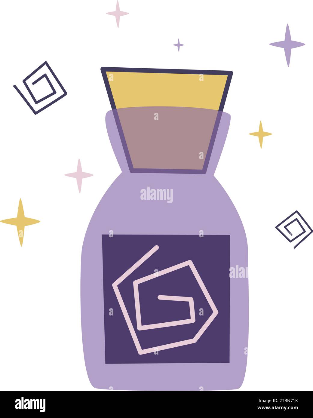 Magic glass bottle perfume Stock Vector Images - Alamy