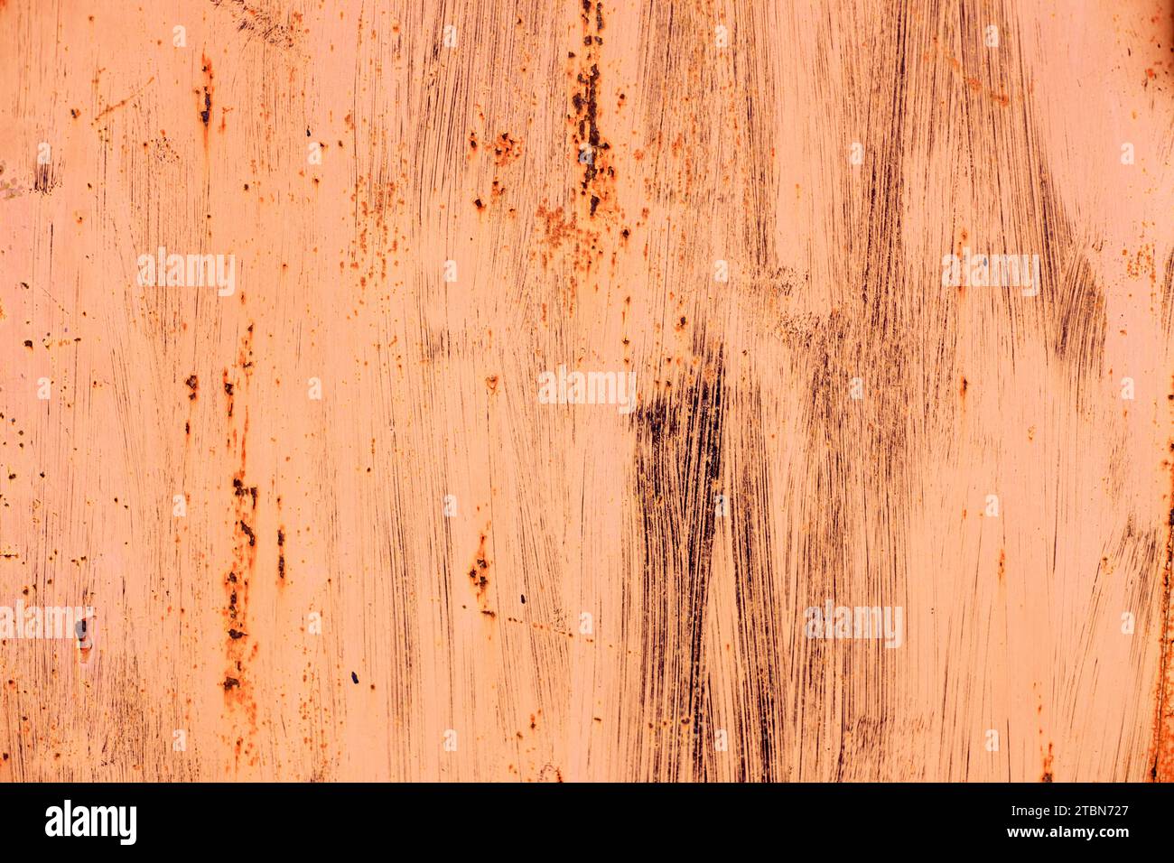 Peach Fuzz metal abstract background. Texture of an red old grunge ...