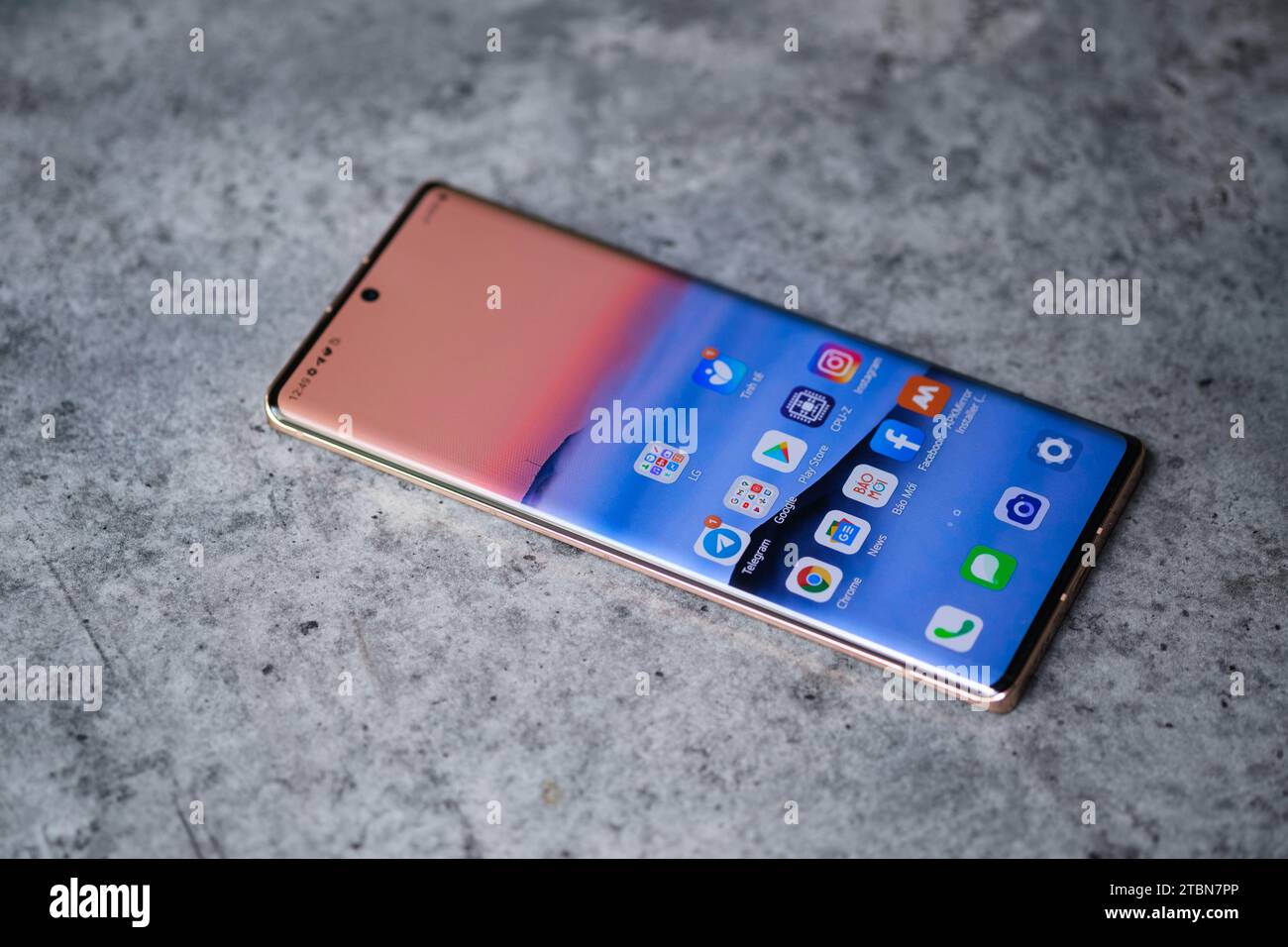 HCMC, VN - Nov 2023. LG Velvet 2 Pro smartphone Stock Photo - Alamy