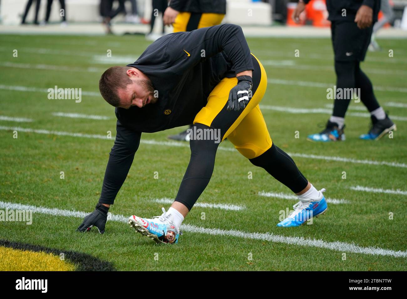 These are cleats worn by Pittsburgh Steelers linebacker T.J. Watt (90 ...