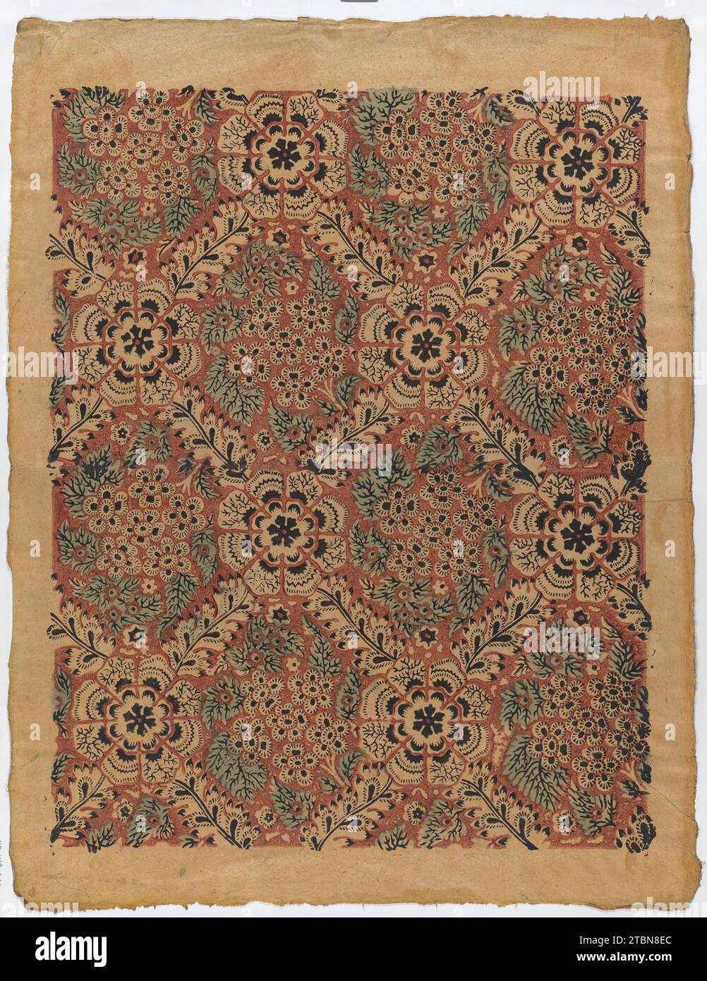 Sheet with overall floral pattern 1948 by Remondini Family Stock Photo ...