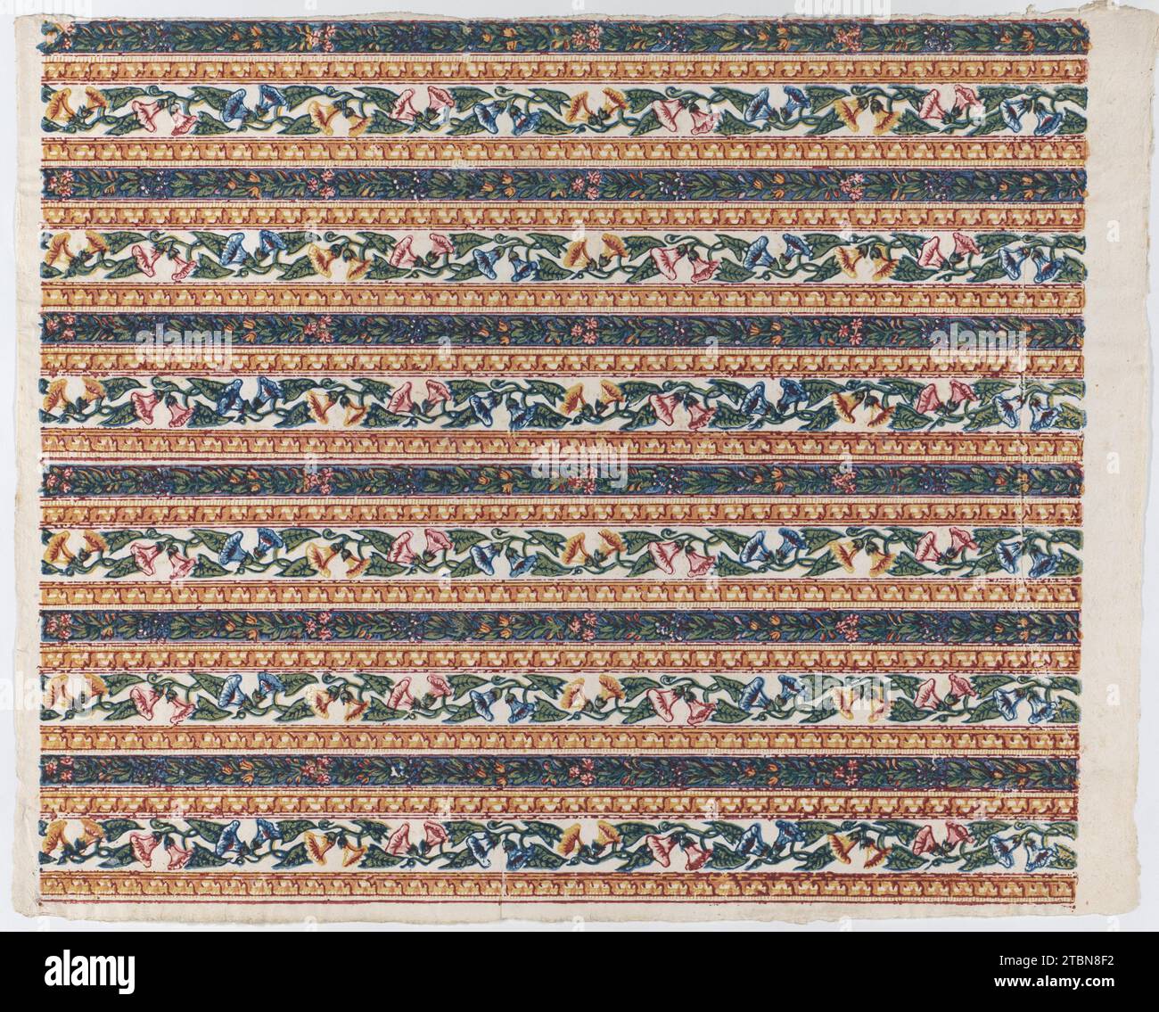 Sheet with six borders with vines and flower designs 1948 by Remondini ...