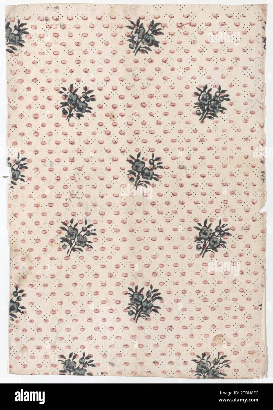 Sheet with an overall floral and dot pattern 1939 by Remondini Family ...