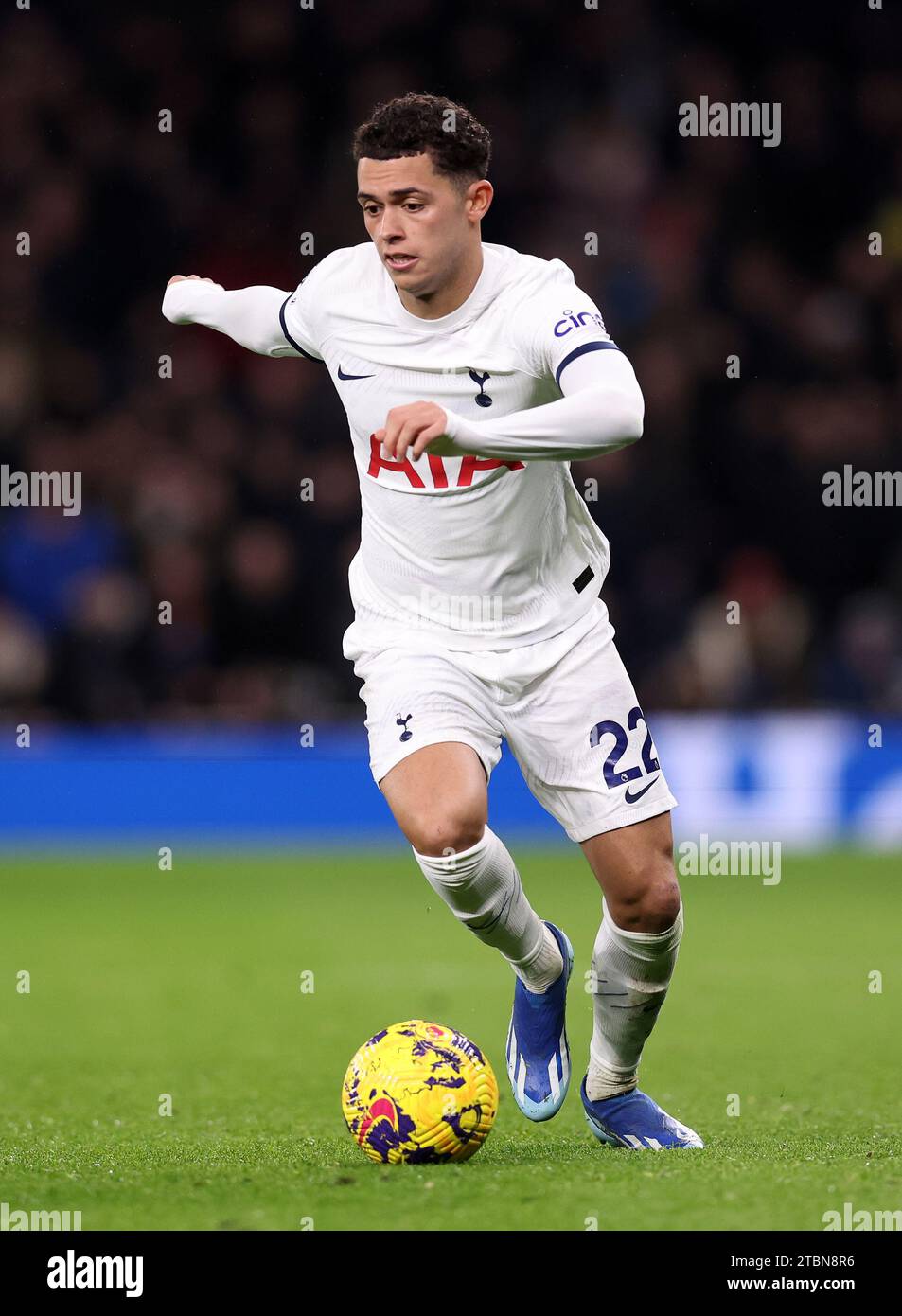 London, UK. 7th Dec, 2023. Brennan Johnson of Tottenham during the ...