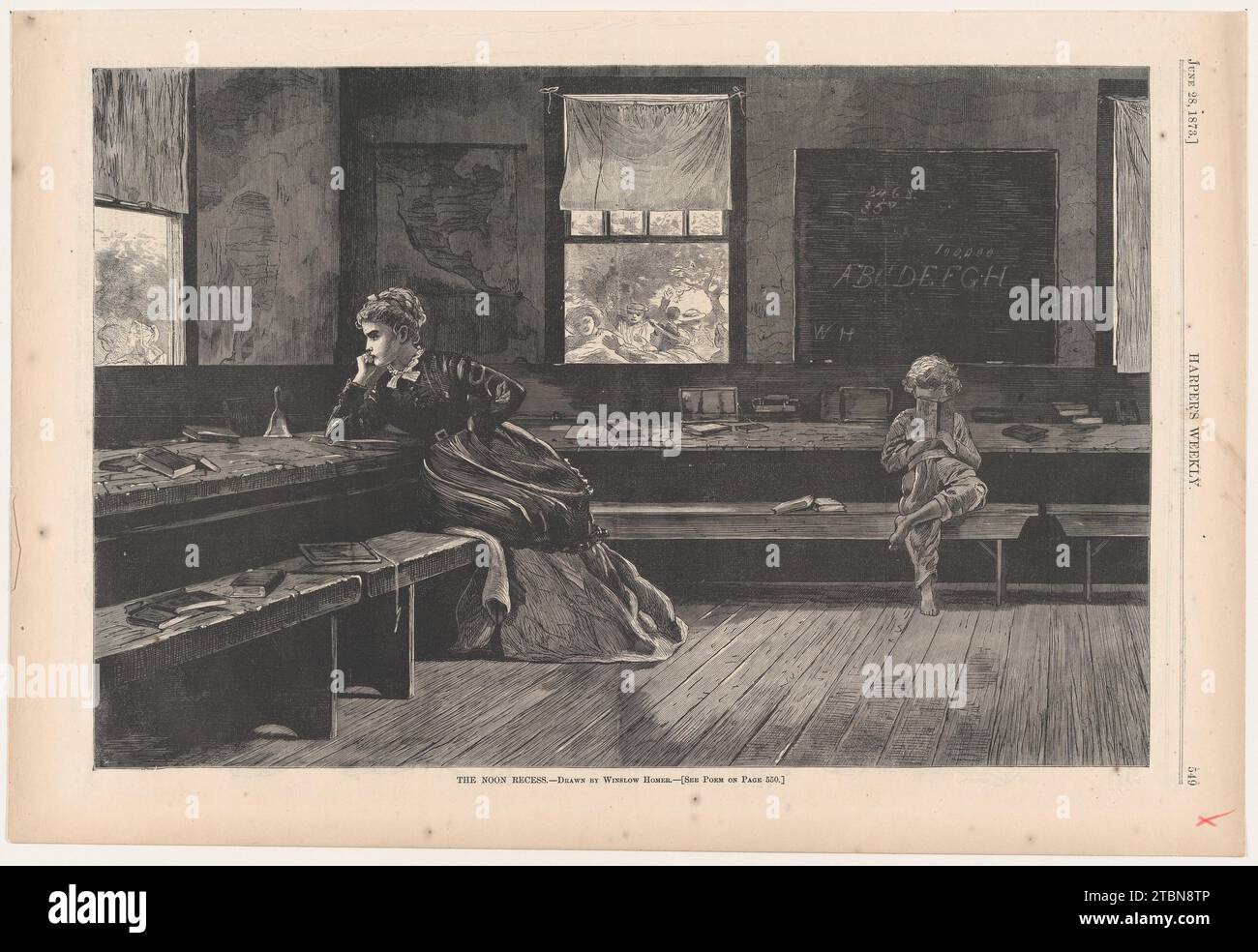 The Noon Recess (from "Harper's Weekly," Vol. XVII) 1929 by Winslow ...