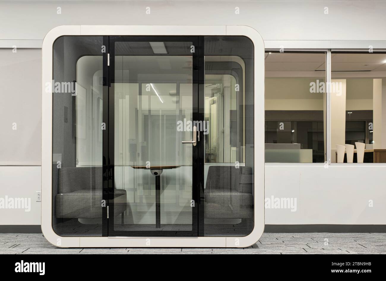 Office privacy booth furniture empty quiet focus room space for ...