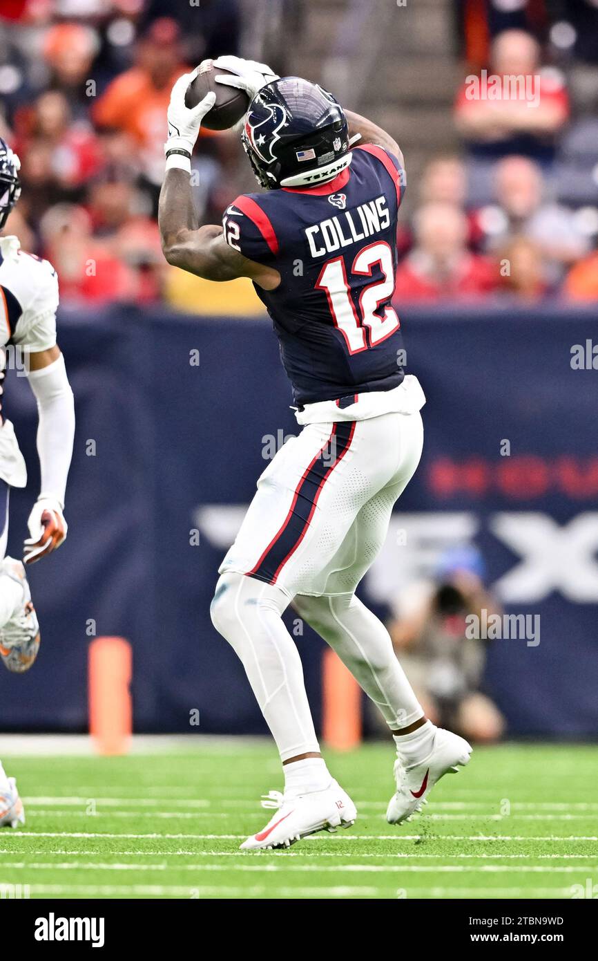Houston Texans wide receiver Nico Collins (12) catches a pass during an NFL football game ...