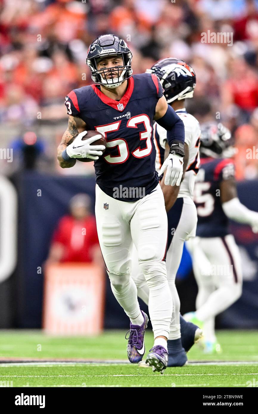 Houston Texans linebacker Blake Cashman (53) in action an NFL football ...