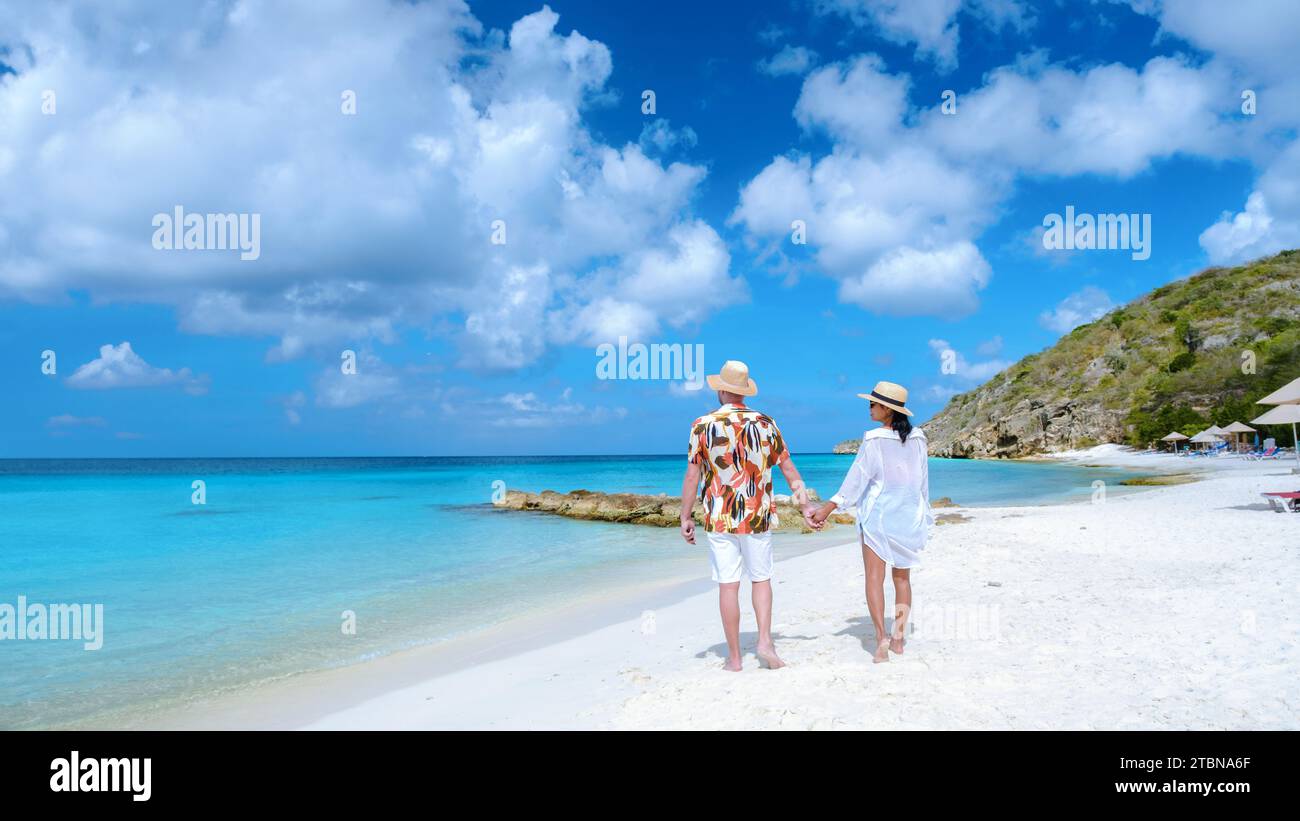 Playa Porto Marie Beach in Curacao is a tropical beach on the Caribbean ...