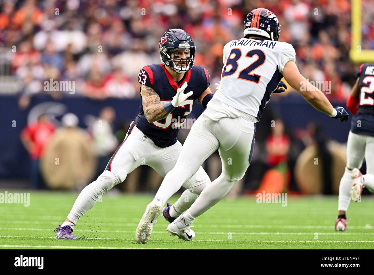 Houston Texans linebacker Blake Cashman (53) in action an NFL football ...