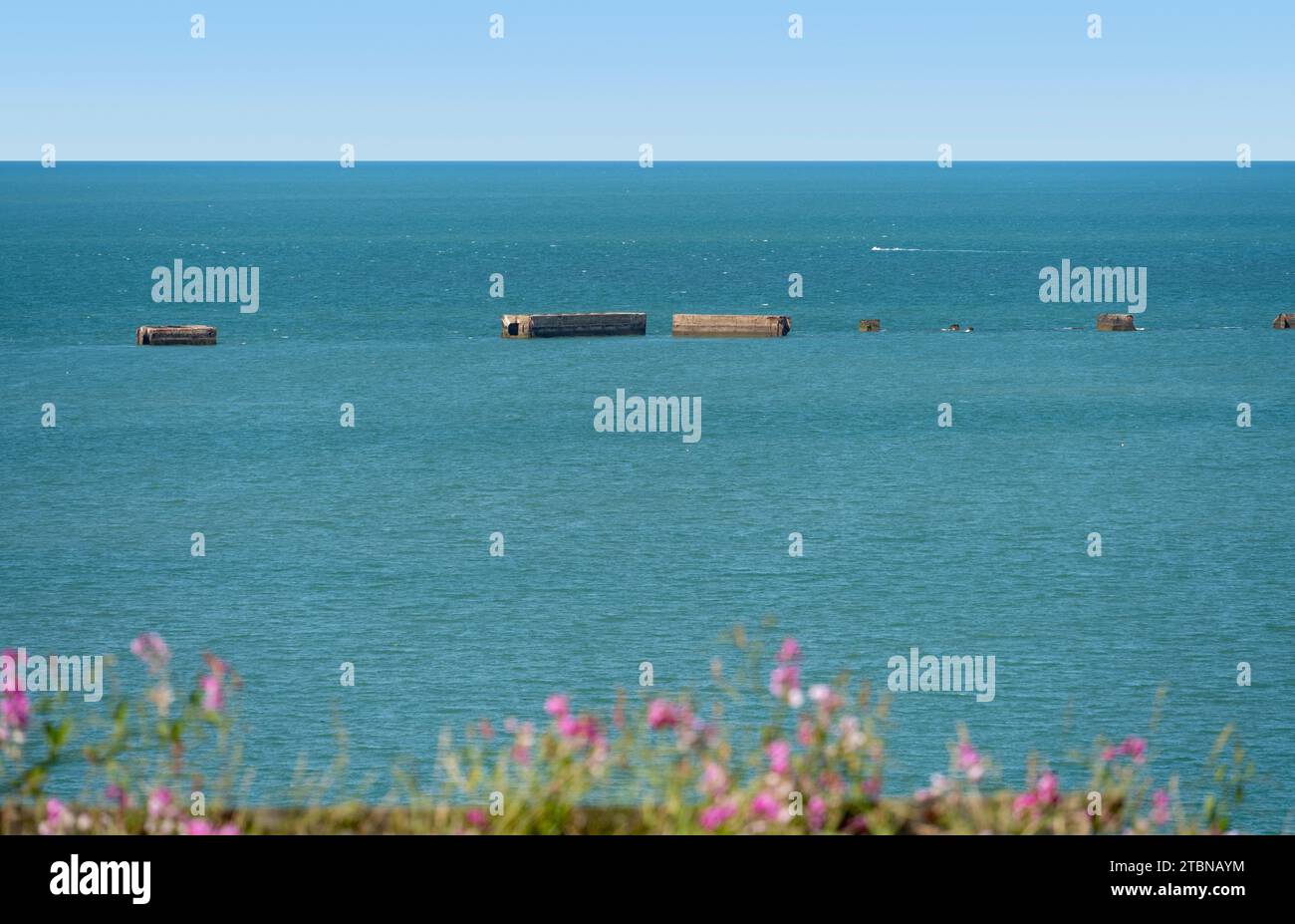 Scenery at Gold beach near Arromanches-les-Bains which was one of the ...