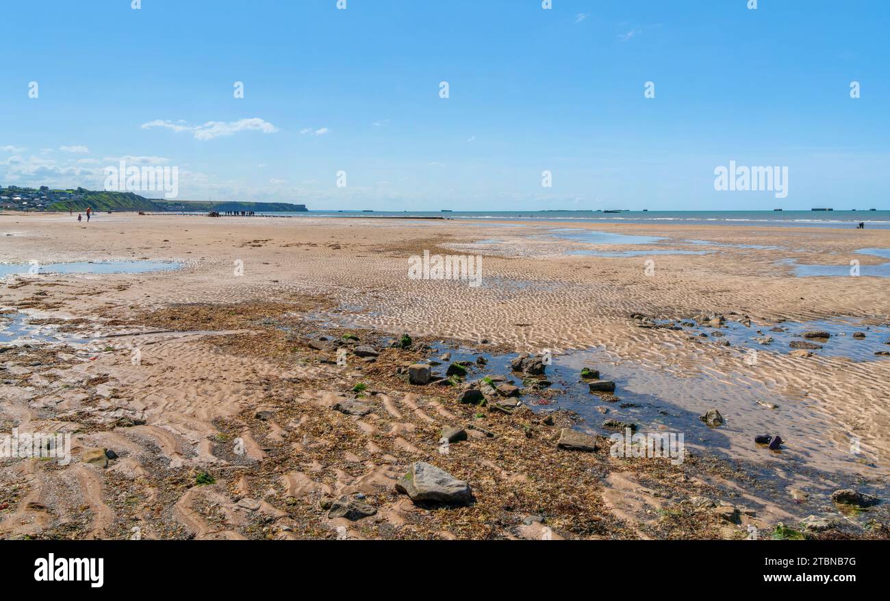Scenery at Gold beach near Arromanches-les-Bains which was one of the ...