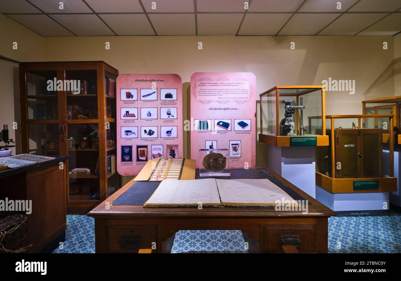 A recreation of an old, original doctor, medical lab. At the Ellis ...