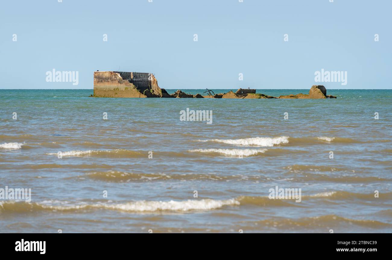 Scenery at Gold beach near Arromanches-les-Bains which was one of the ...
