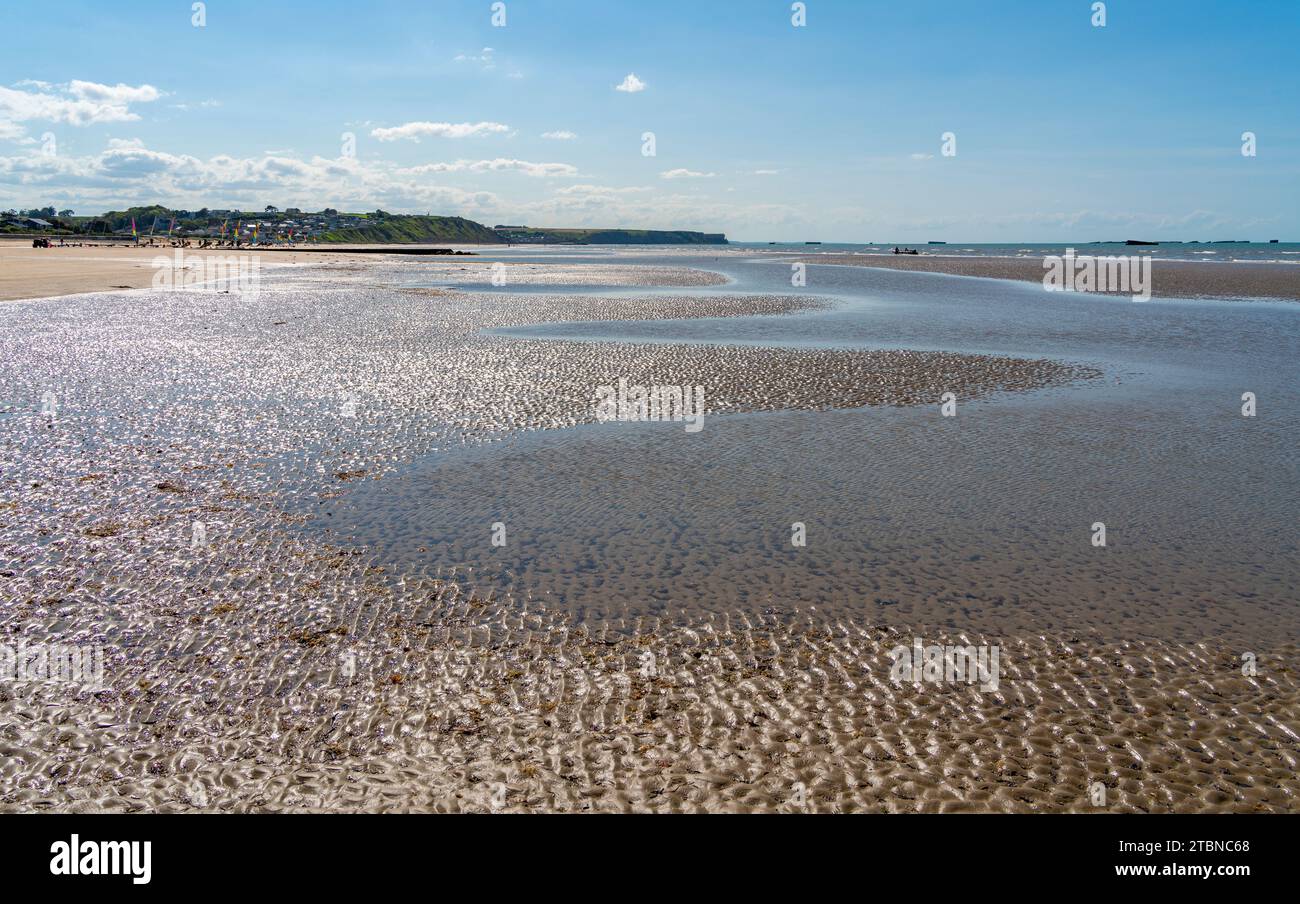 Scenery at Gold beach near Arromanches-les-Bains which was one of the ...