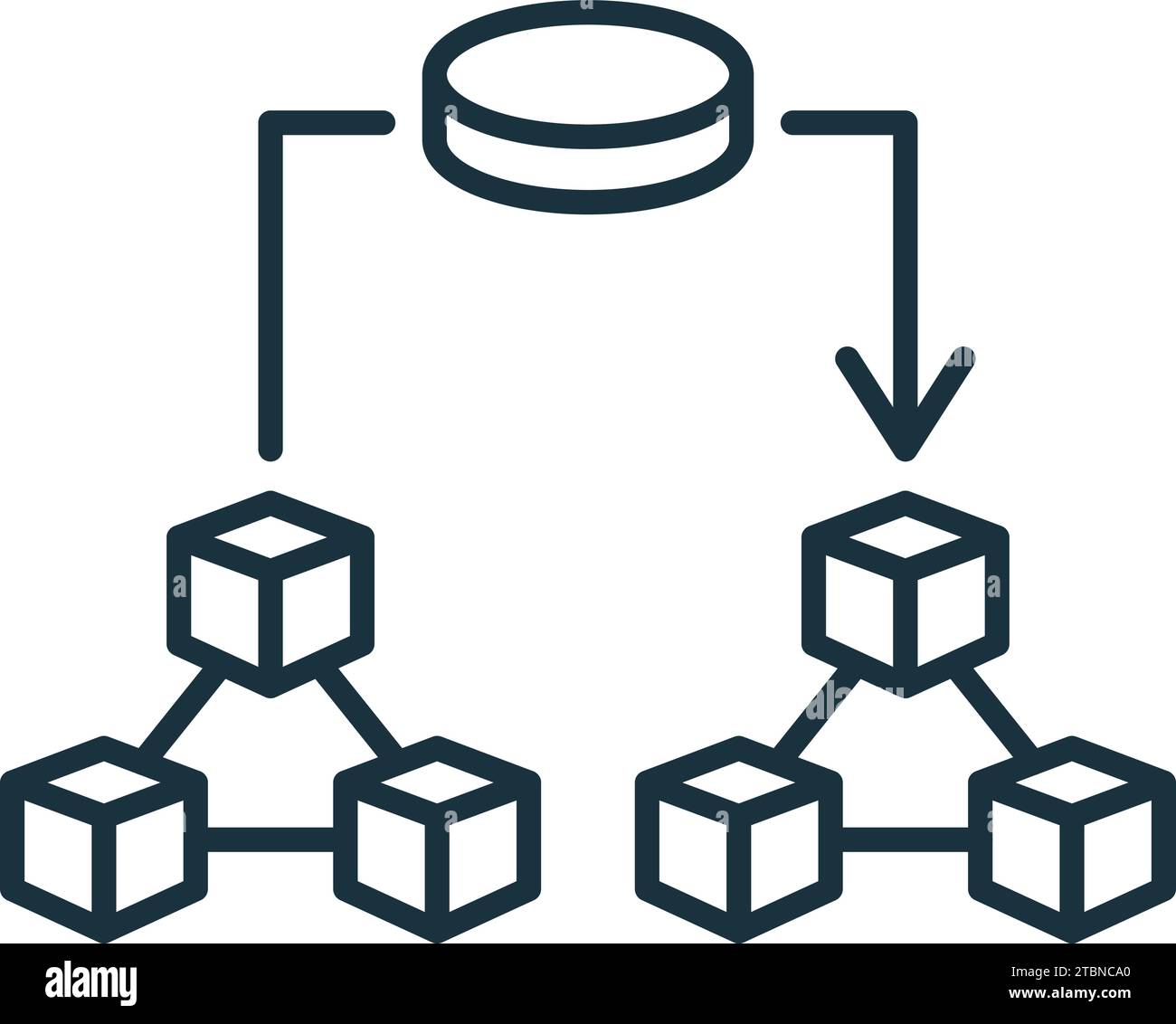 Cross Chain Transactions Icon Monochrome Simple Sign From Blockchain