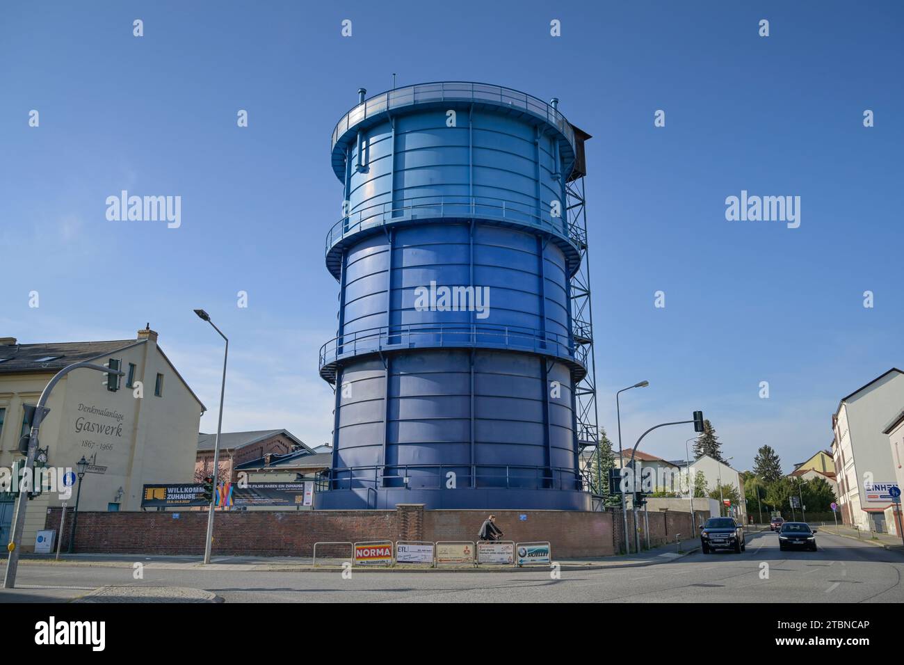 Blauer Gaskessel, Altes Gaswerk, Heinersdorfer Straße, Bernau ...