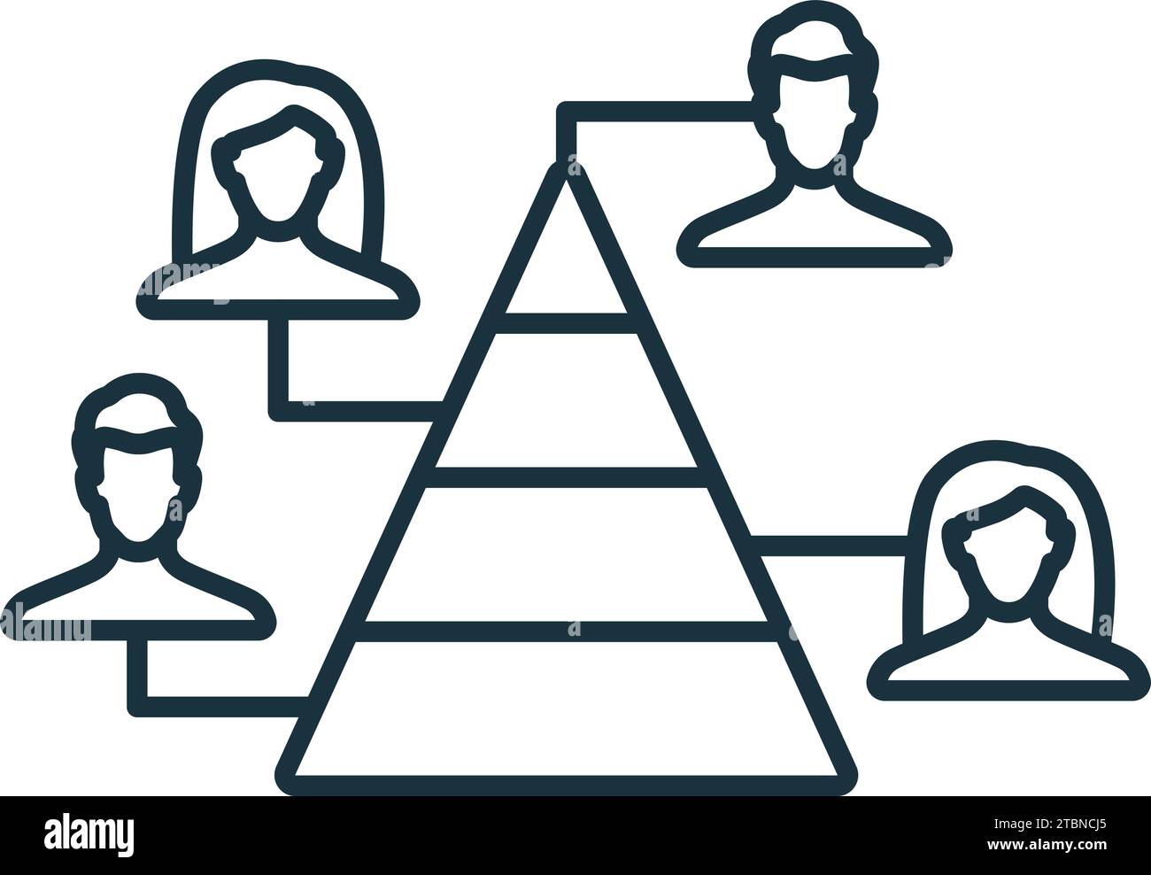 Organizational structure icon. Monochrome simple sign from business ... Organizational structure icon. Monochrome simple sign from business ...